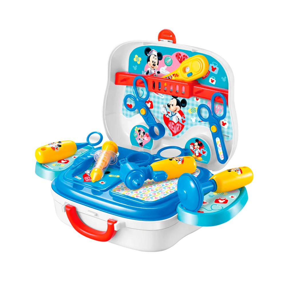Set Doctora Minnie y Mickey Mouse 2en1 Lonchera con Ruedas - Oechsle