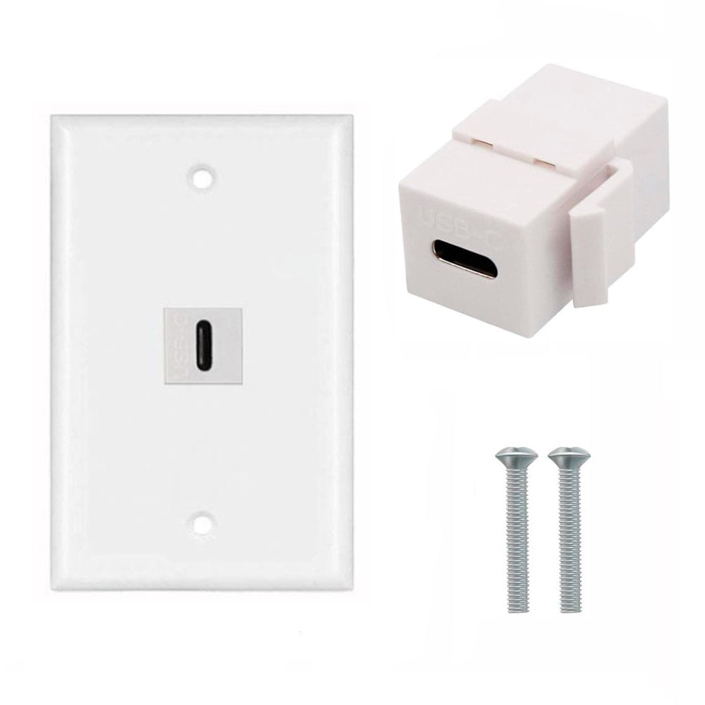 Placa ABS 1 Puerto USB C TIPO C Faceplate Hembra a Hembra NETCOM - Oechsle