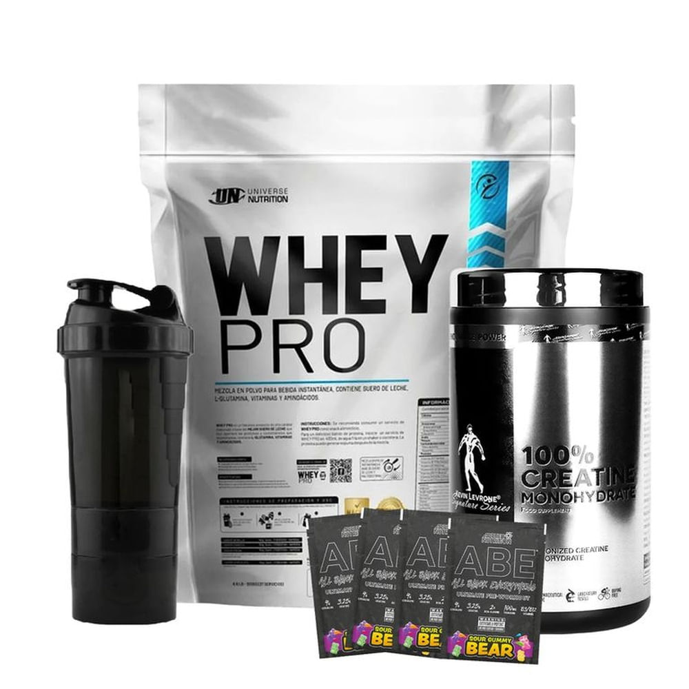 PACK Whey Pro 5KG Cookies 63SERV + Creatina Kevin Levrone 500g ...