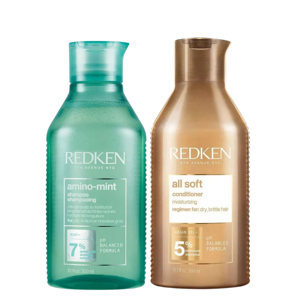 REDKEN AMINO MINT - Dúo Shampoo Amino Mint 300 ml - All Soft ...