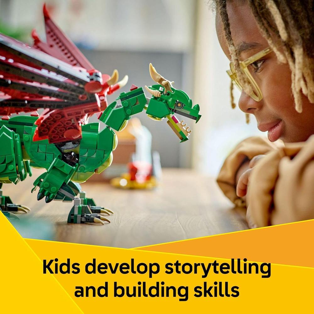 Lego Creator 3 en 1 Dragón Medieval, opciones dragón, serpiente o fénix ...