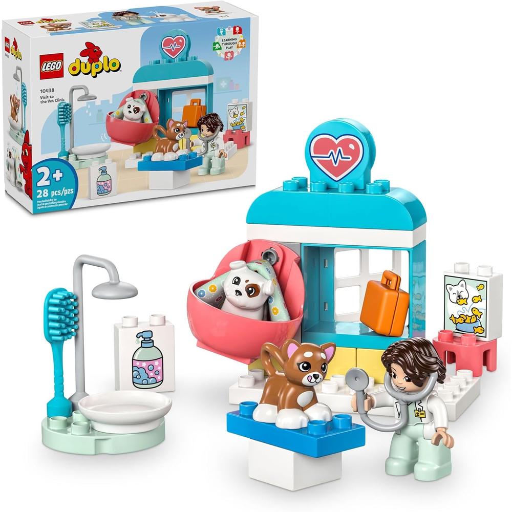 Lego Duplo Town Clínica Veterinaria con perro, gato y veterinario - Oechsle