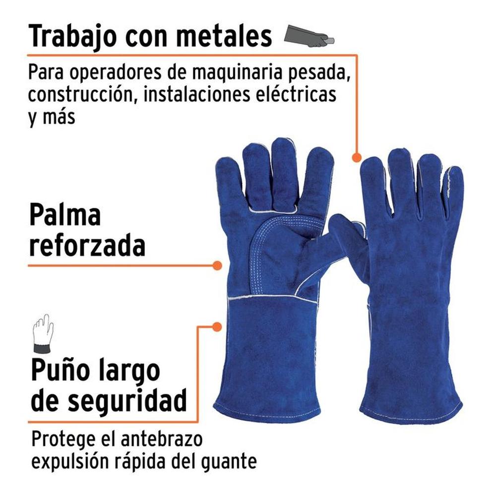 Guantes para soldador, color azul. Truper Azul | Oechsle - Oechsle