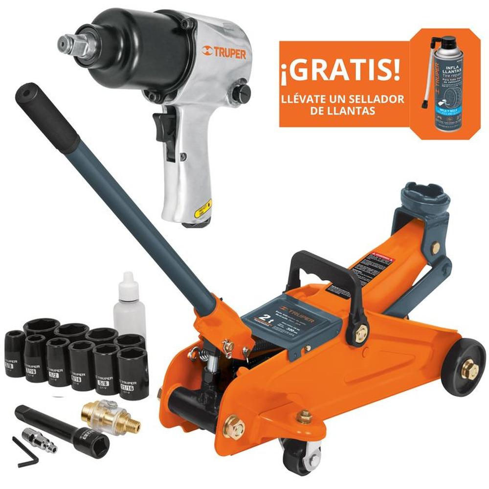 Combo Gata lagarto 2ton taladro neumático llave de impacto - Oechsle