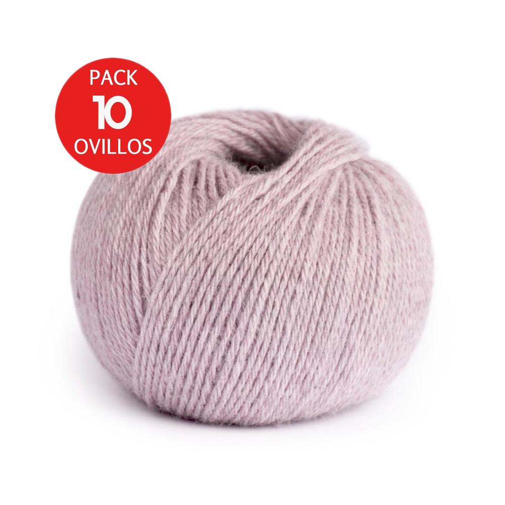 Lana de Baby Alpaca Indiecita DK - Pack x10 Ovillos - Rosa Claro M1703 ...