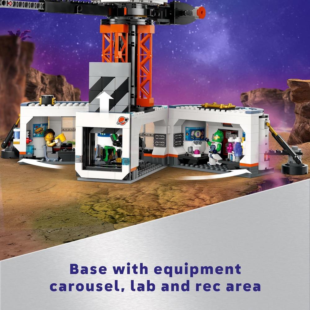 Lego City Base espacial y plataforma de lanzamiento con 6 minifiguras ...