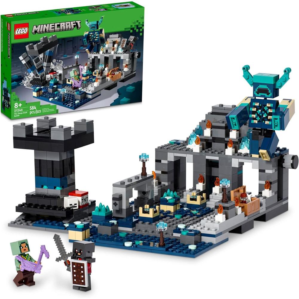 Lego Minecraft set de batalla en las profundidades oscuras con guardián ...
