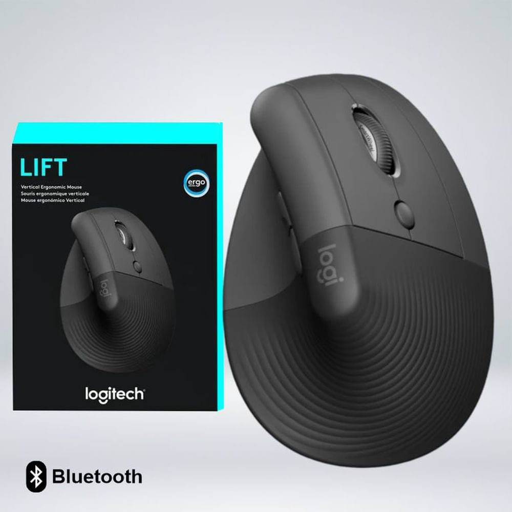 MOUSE LOGITECH LIFT VERTICAL WIRELESSBLUETOOTH COMODIDAD ANGULO 57 ...