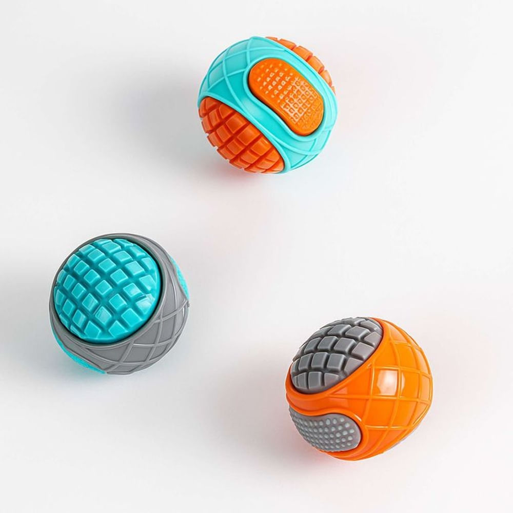 WaffleBall - Pelota de Jebe Masticable para Perros Gris Turquesa ...