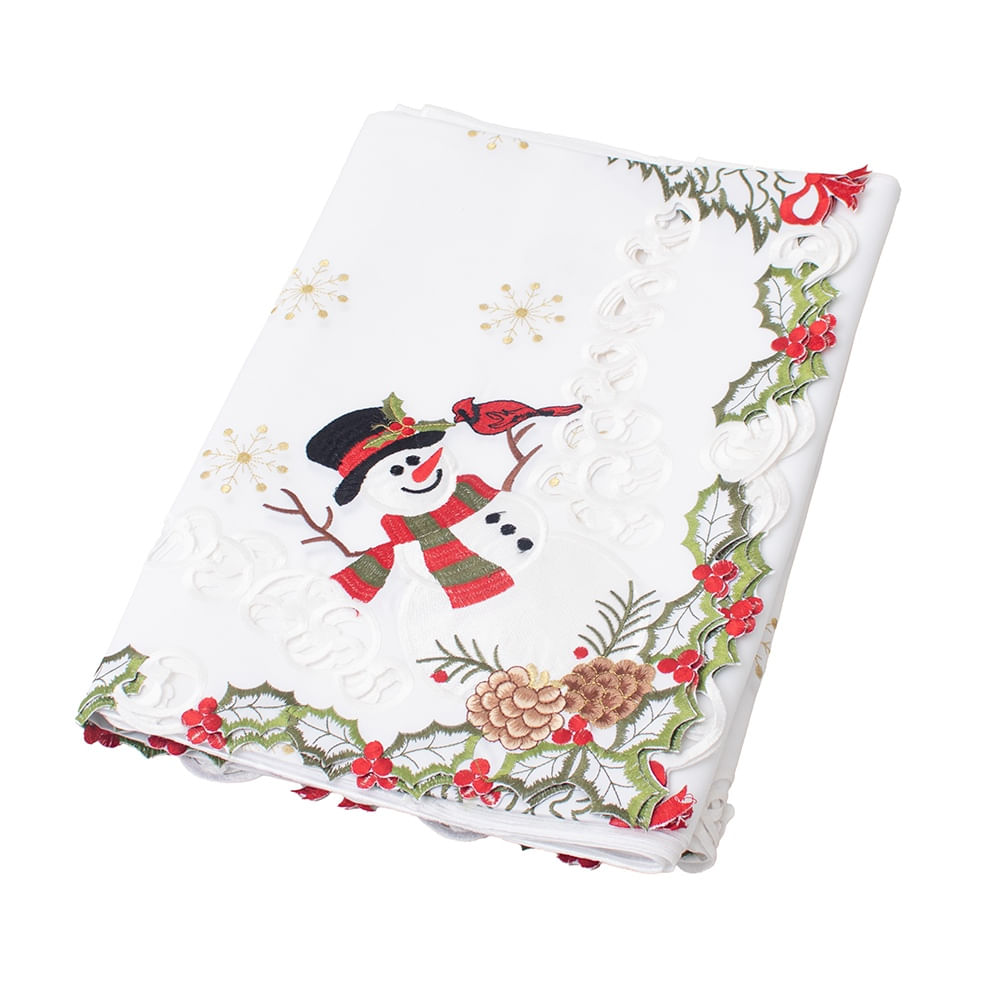 MANTEL PARA 6 SILLAS RECTANGULAR BLANCO HOMBRE DE NIEVE - Oechsle