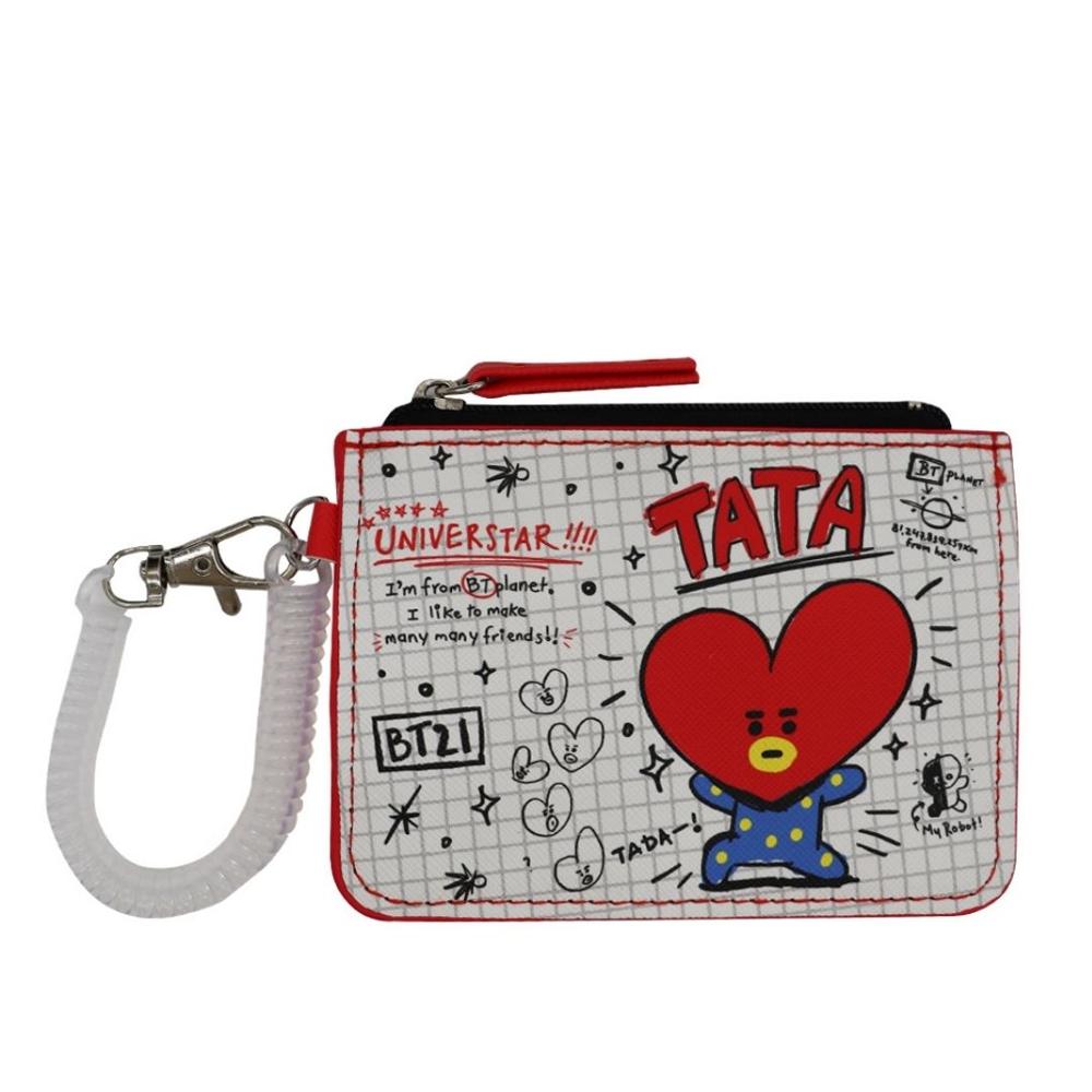 Tarjetero BT21 Tata Line Friends Diseño KPop Kawaii 12x8.5 cm - Oechsle