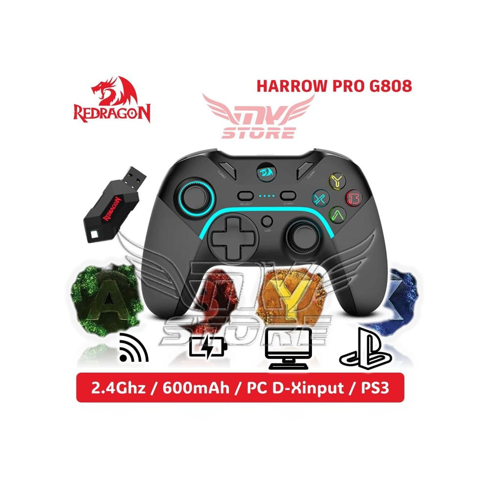 Mando Inalambrico HARROW PRO G808 G808PRO PC PS3 Recargable - Oechsle