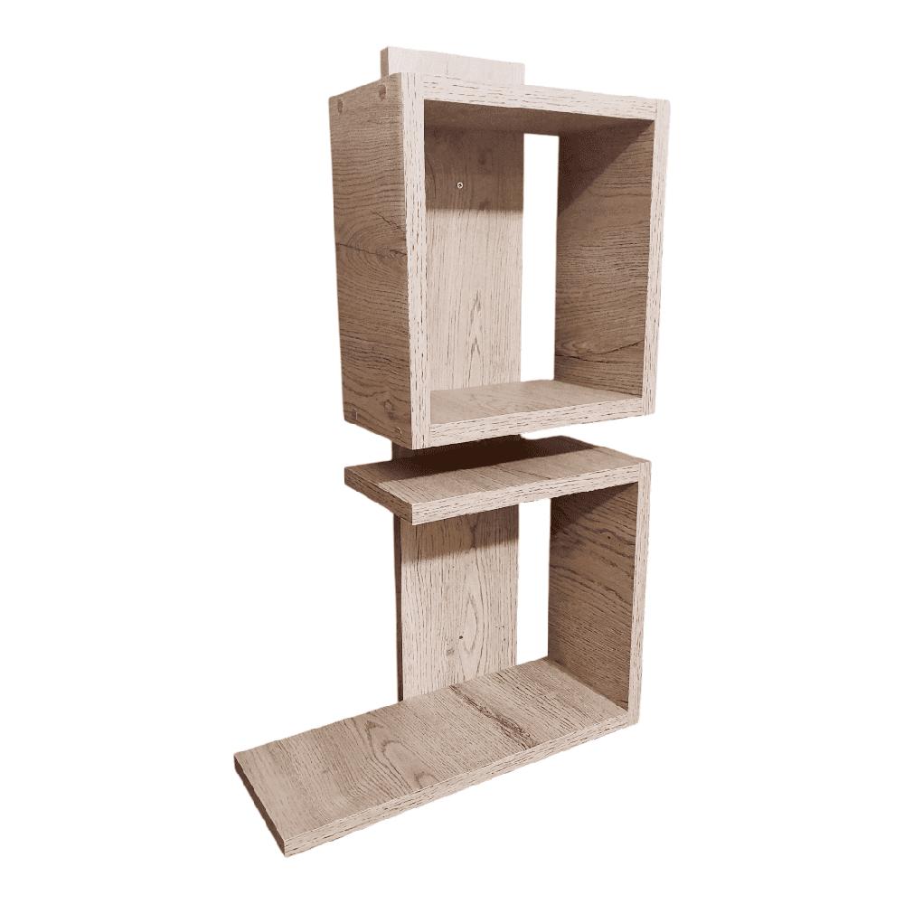 Repisa flotante asimétrica melamina Macadamia - Oechsle