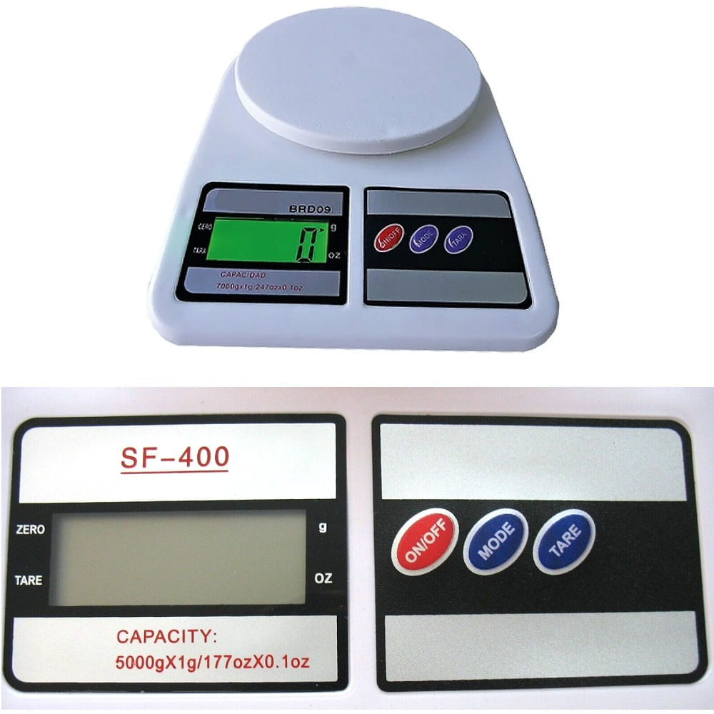 Balanza Digital 1gr a 10 Kg Gramera para Cocina Reposteria y Pilas ...