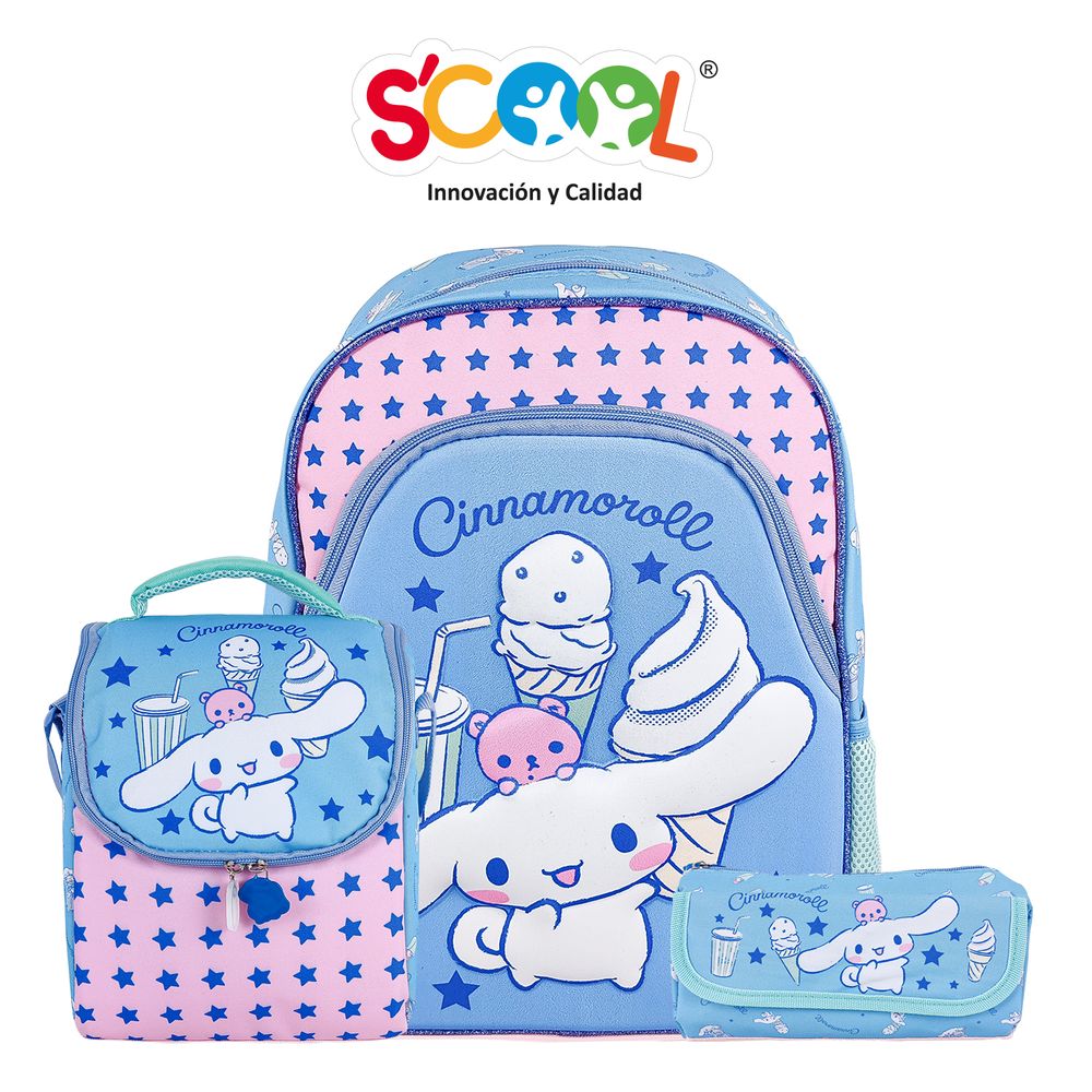 Set Mochila Ranger Deluxe Oficina Eva 3D Cinnamoroll | Oechsle - Oechsle