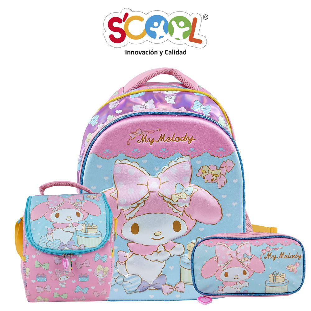 Set Mochila Magic A4 Eva 3D My Melody | Oechsle - Oechsle