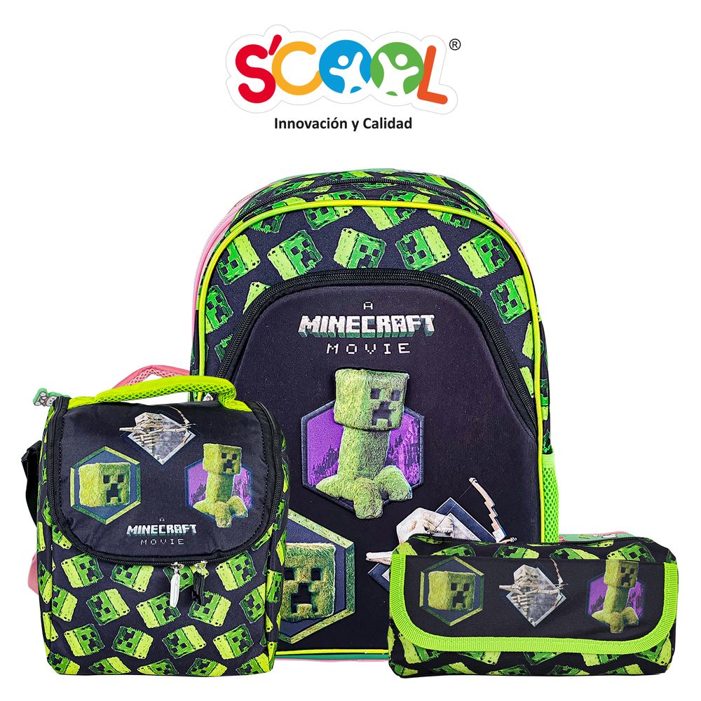 Set Mochila Ranger Deluxe Oficina Eva 3D Minecraft | Oechsle - Oechsle