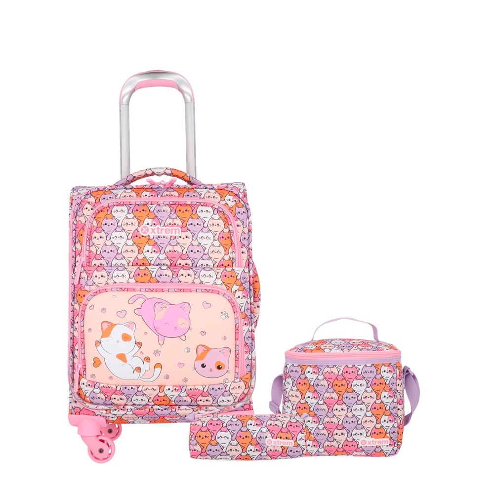 Mochila De Ruedas Xtrem Speedy Pack Pink Cat | Oechsle - Oechsle