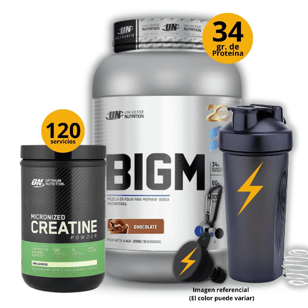 Ganador de masa Big M de 2kg Chocolate - Creatina Optimum Nutrition de ...