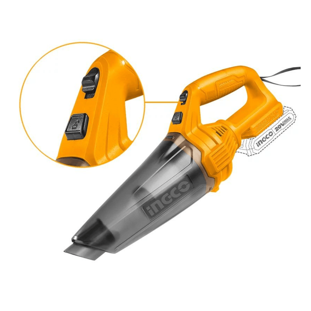 Aspiradora 0.5 LItros 20v + 2 Baterias 2ah y Cargador Ingco CVLI201261 ...