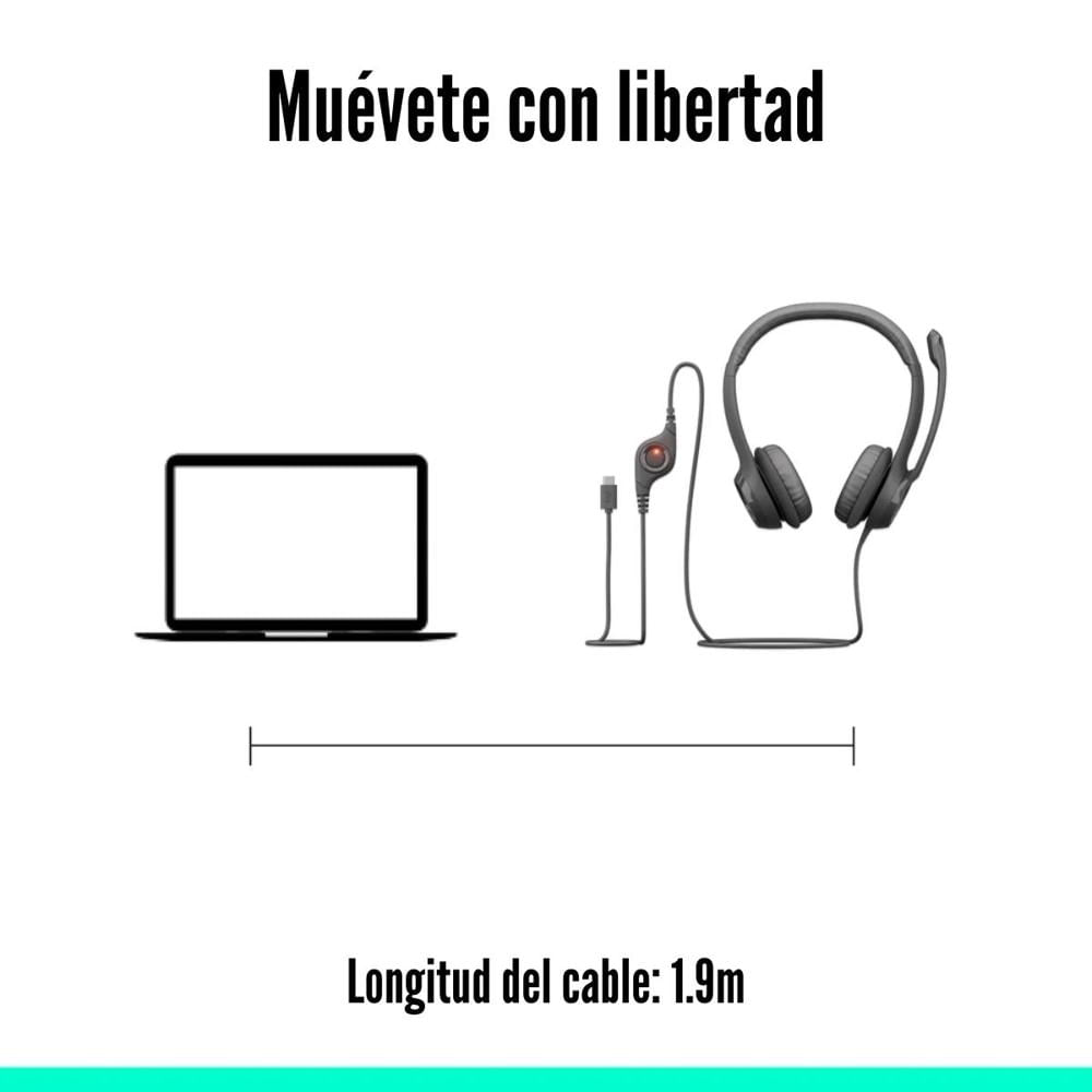 Audífono Logitech H390 USB-C Noise Cancelling - Negro | Oechsle - Oechsle