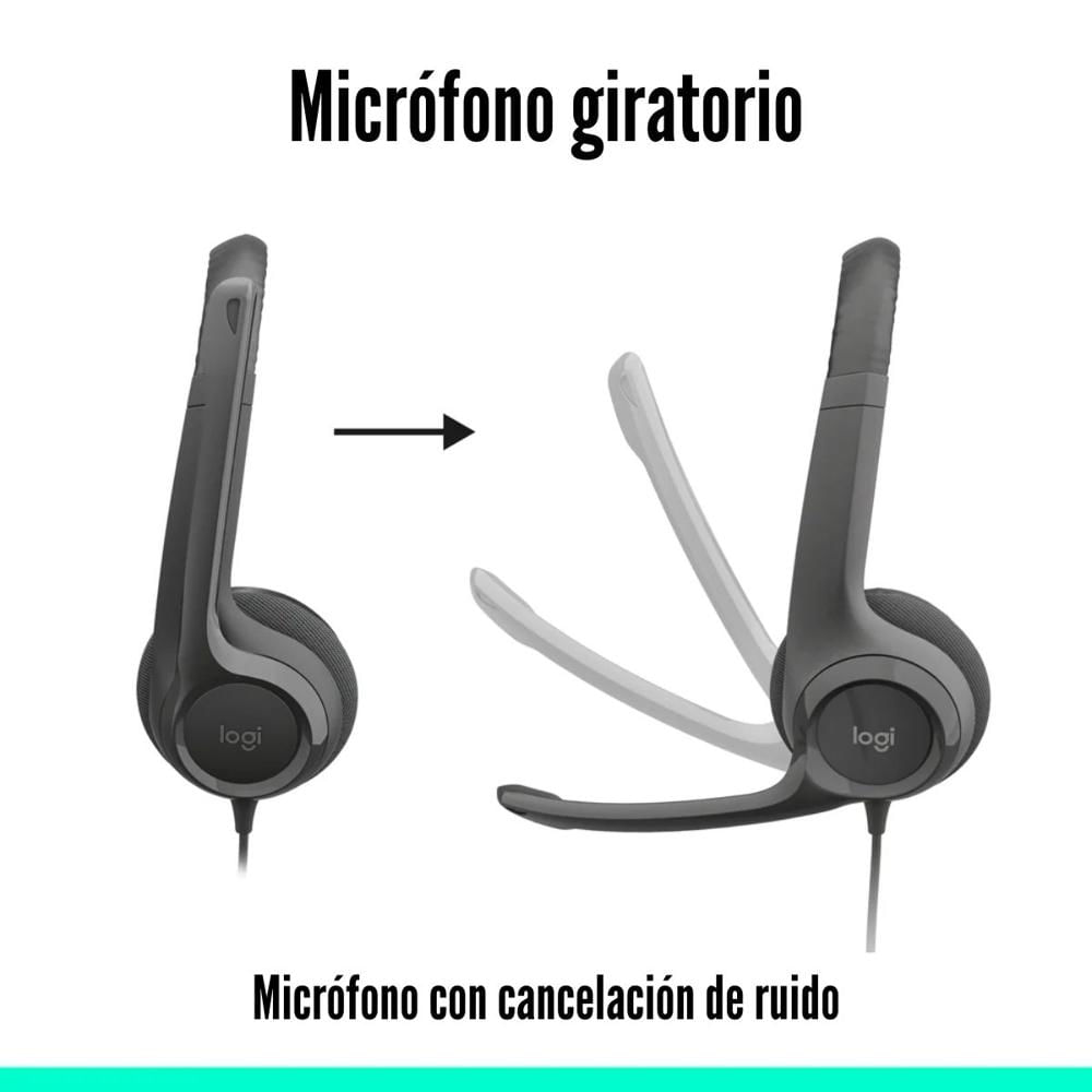 Audífono Logitech H390 USB-C Noise Cancelling - Negro | Oechsle - Oechsle