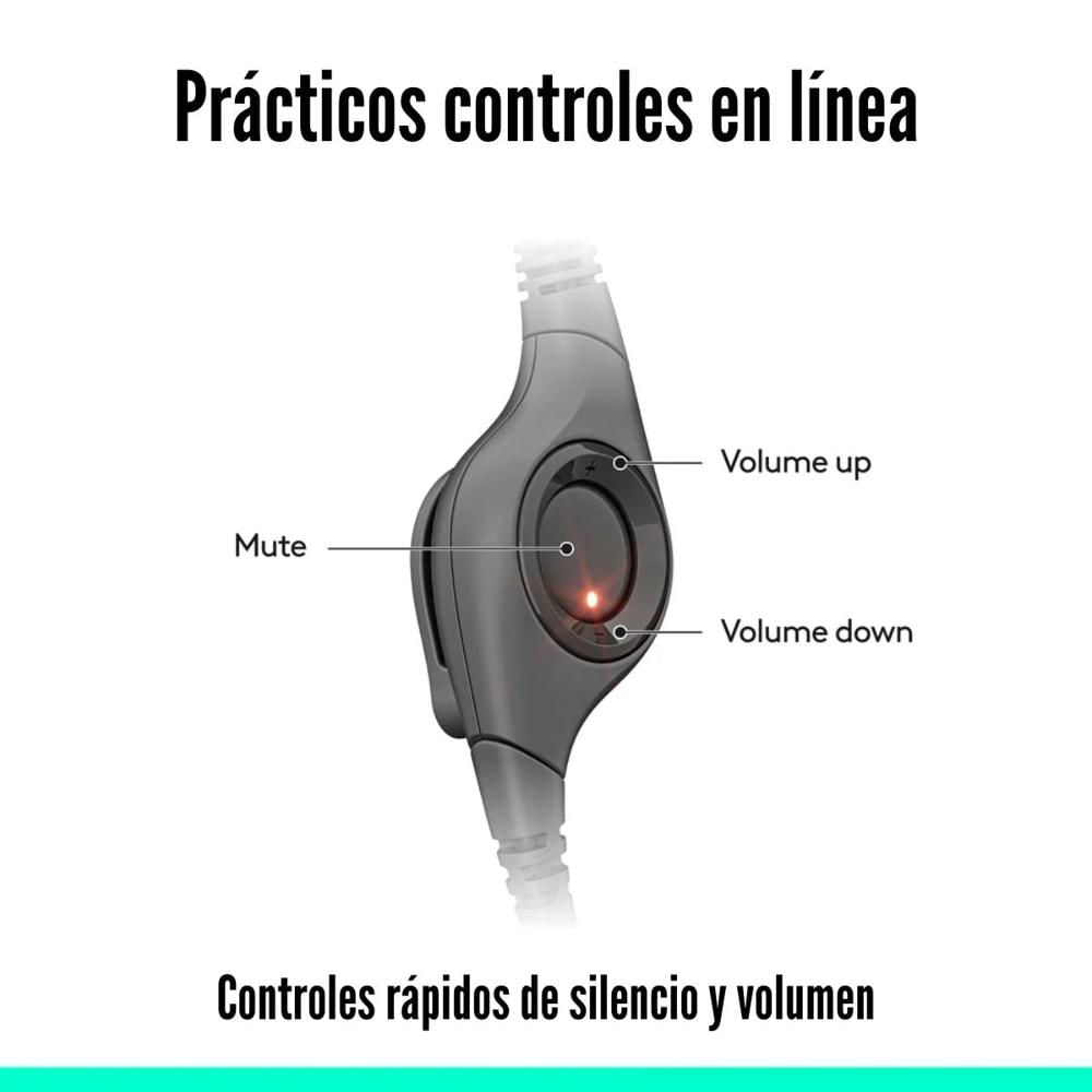 Audífono Logitech H390 USB-C Noise Cancelling - Negro | Oechsle - Oechsle