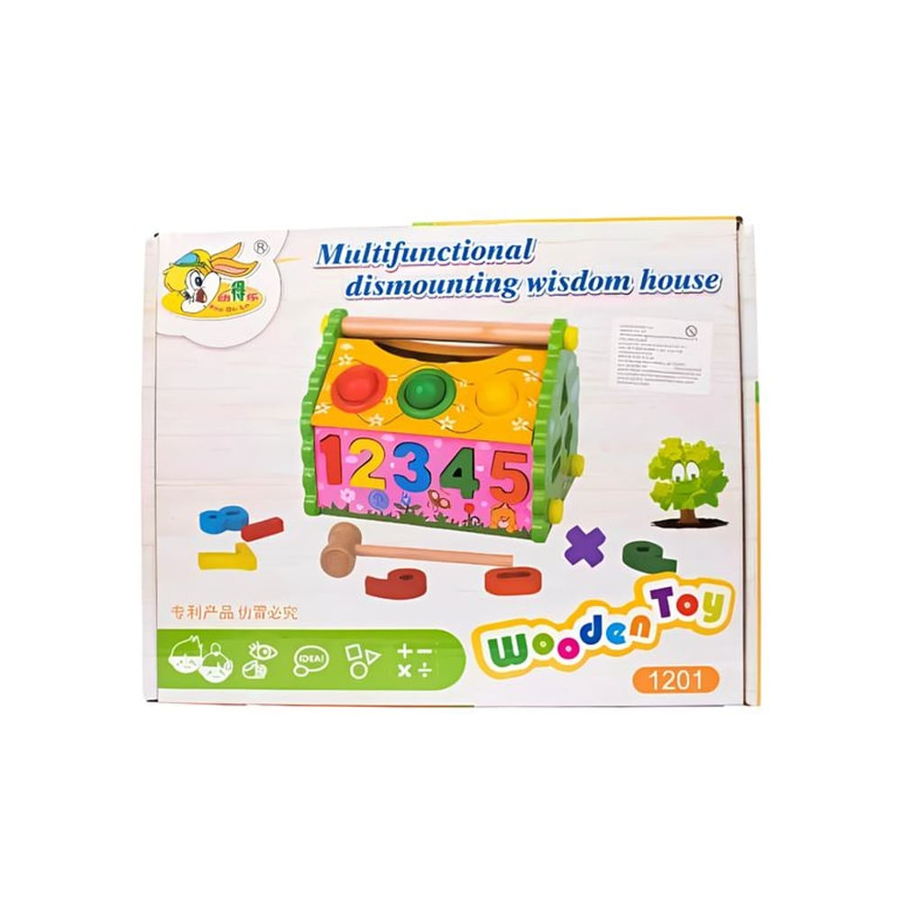 Juego de Madera Casa con Martillo Beige | Oechsle - Oechsle