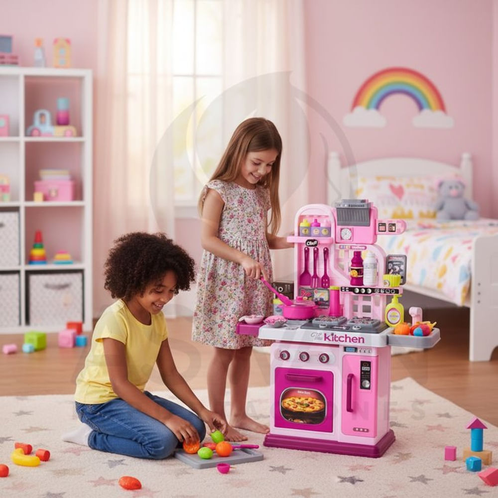 Juguete Kit Cocina Kitchen Rosa 53 pcs Multicolor | Oechsle - Oechsle