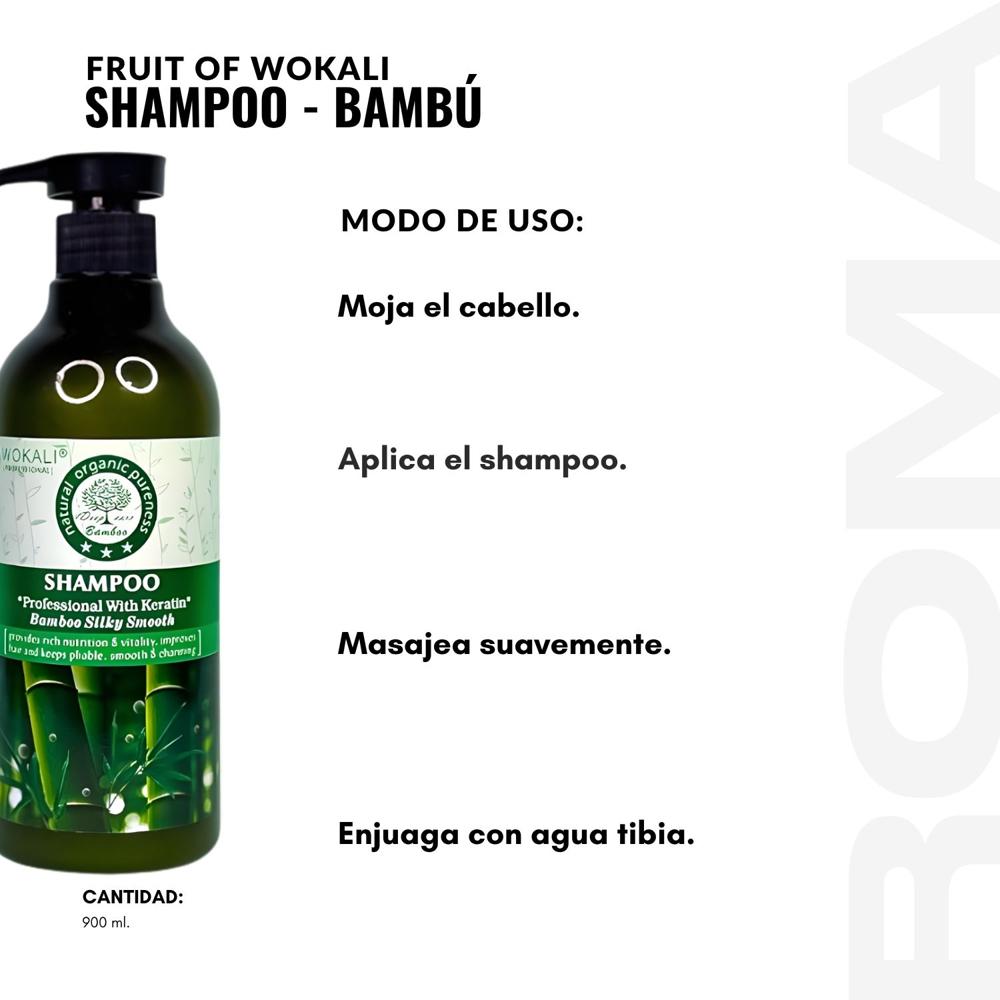 SHAMPOO DE BAMBÚ 900ML WOKALI - Oechsle