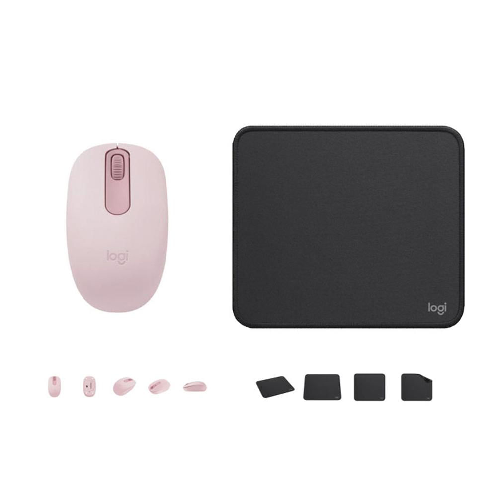LOGITECH MOUSE M196 ROSADO PAD MOUSE 200x230 NEGRO - Oechsle