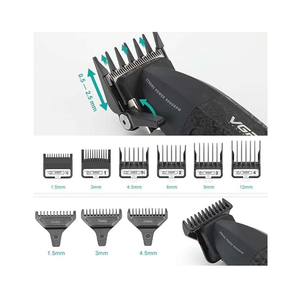 Maquina Barbería Pro Clipper Trimmer VGR V-640 S2 9000 Rpm 5w - Oechsle
