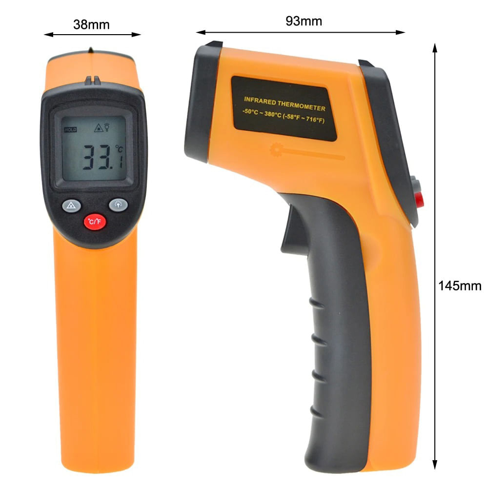 Pirómetro Termómetro Industrial Infrarrojo Digital Láser - Oechsle