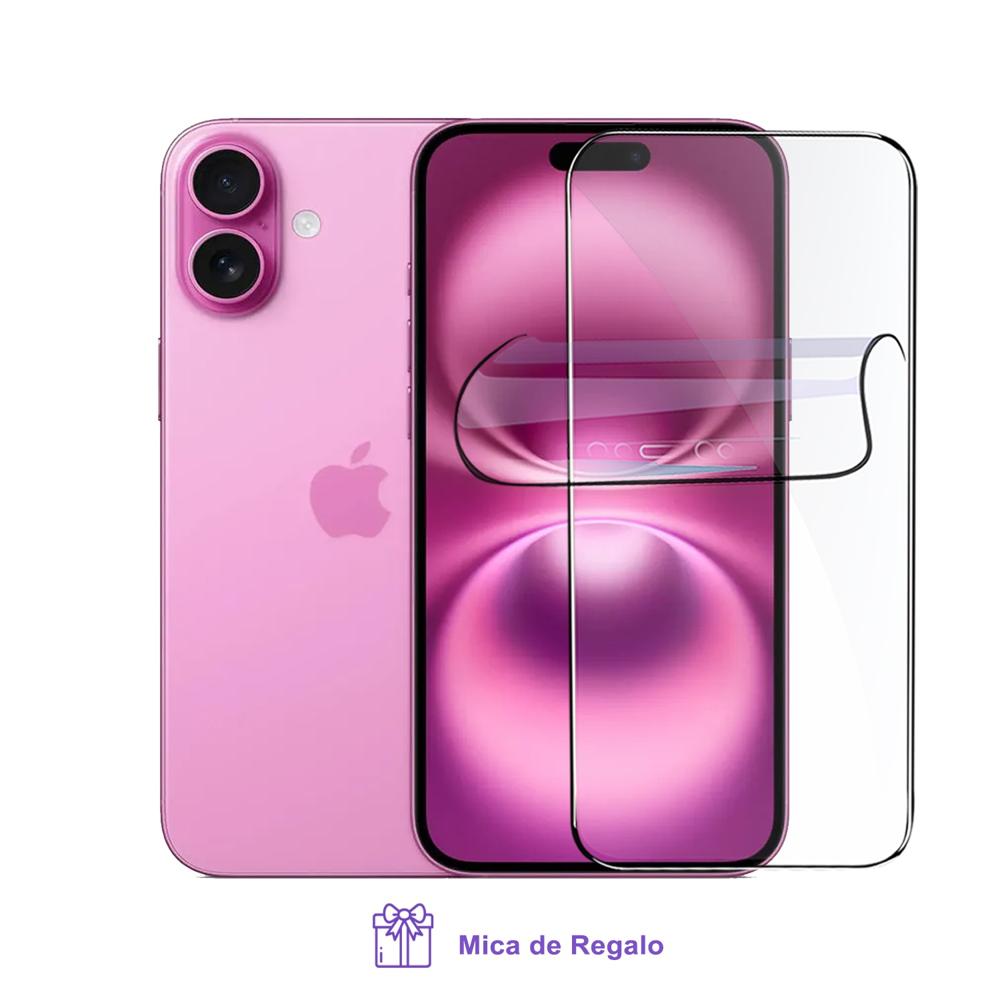 Iphone 16 256Gb Versión Chip Fisico Rosa con Mica Hidrogel - Oechsle