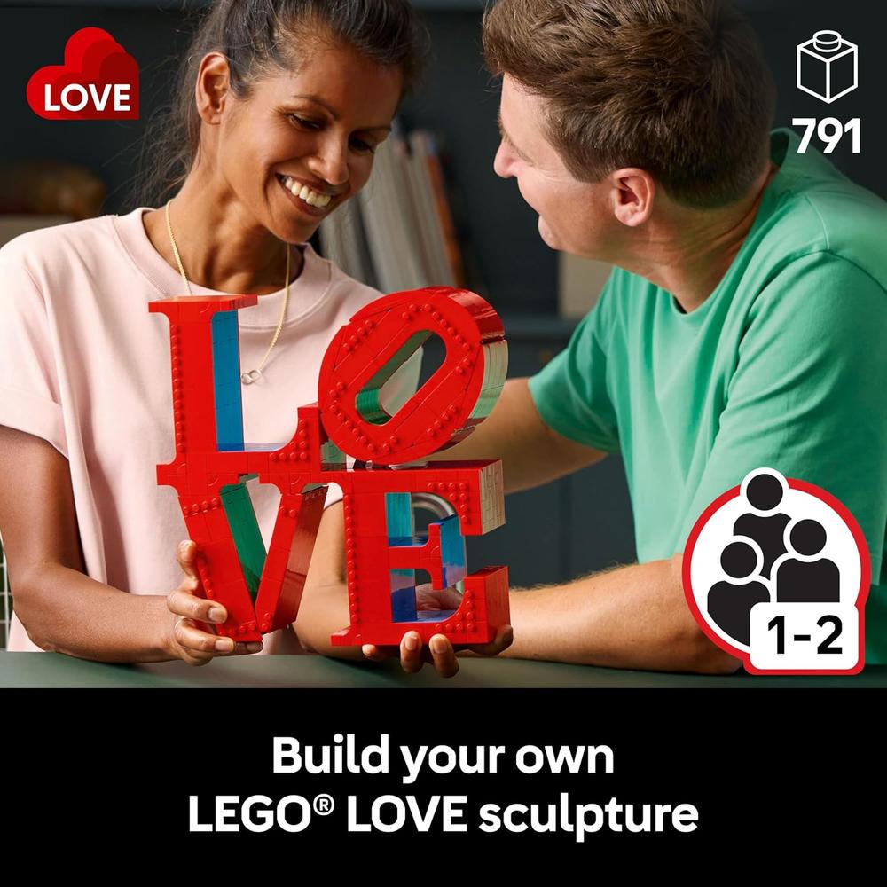 LEGO ART LOVE SET COLECCIONABLE DE BRICOLAJE PARA ADULTOS, DECORACIÓN ...