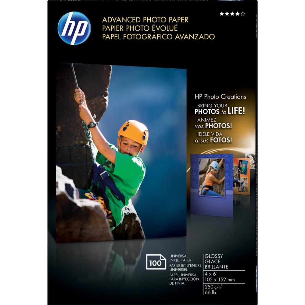 HP Papel Fotográfico Avanzado Inkjet Sin Bordes Brillante (A6) 4x6 ...