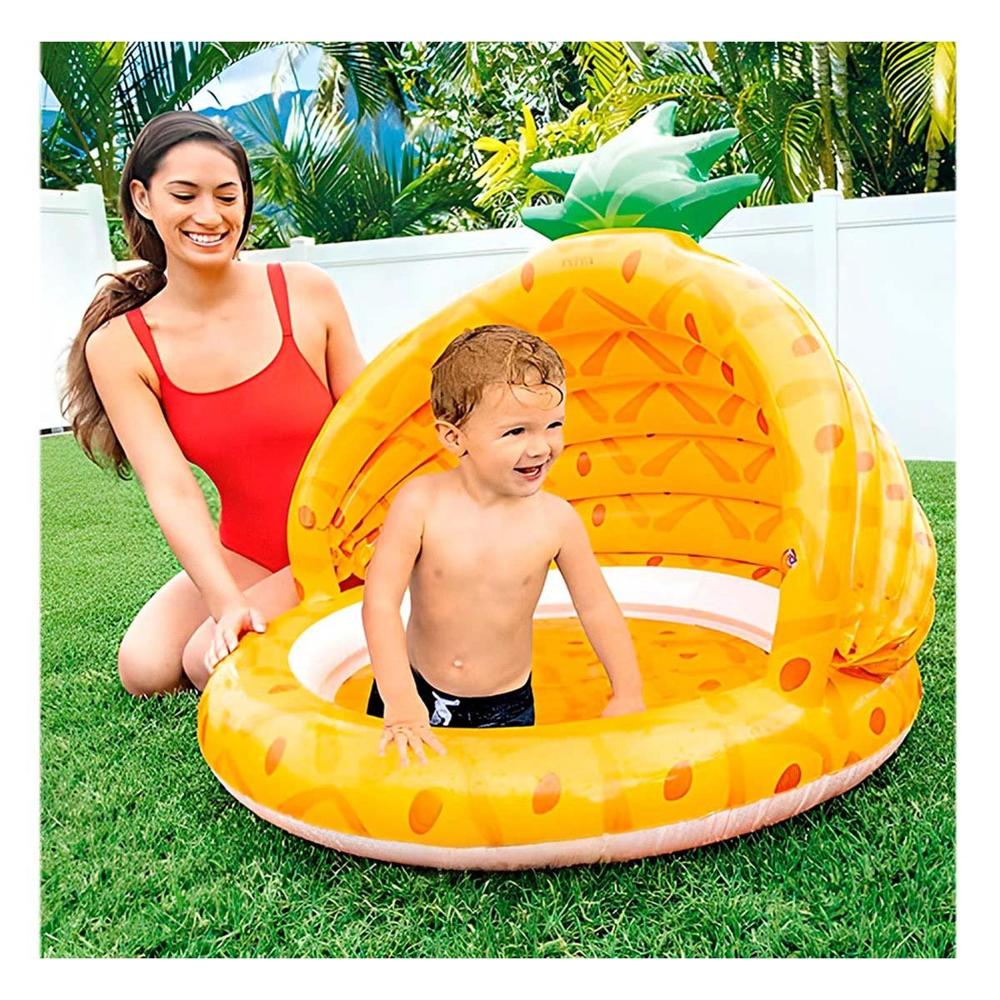 Piscina Bebe Pina 1,02 X 94 Cm Inflable con Diseno Tropical para Verano ...