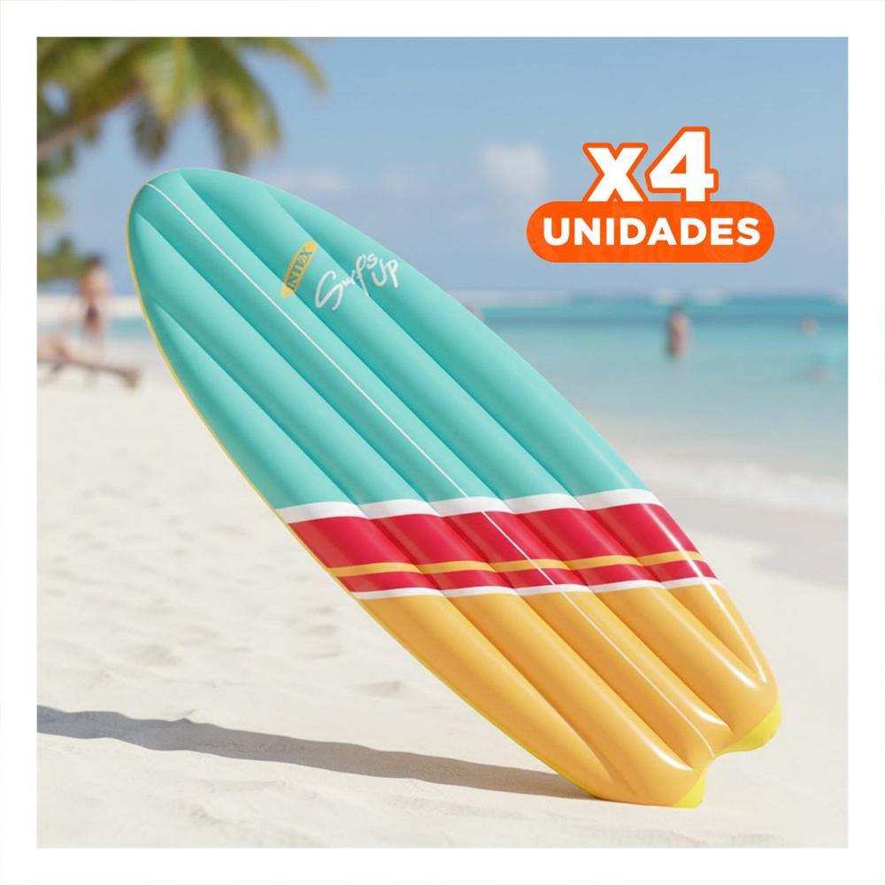 Pack4 Tabla Acuatica Intex Celeste Anaranja para Juegos de Agua en Casa ...