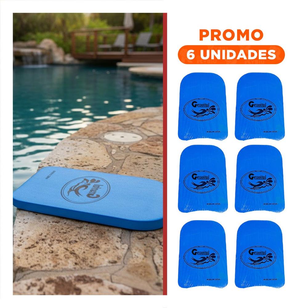 Pack6 Material de Natacion Plano Azul Gravital para Piscina y Uso ...