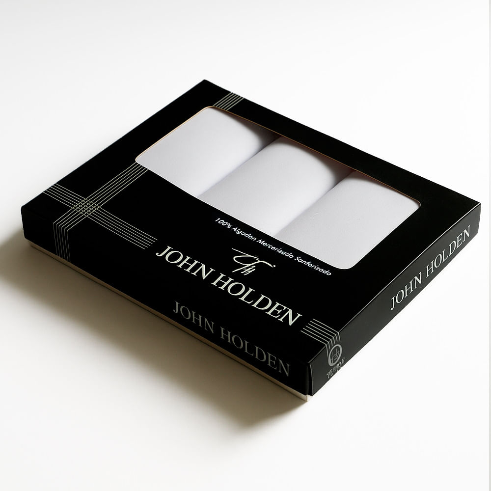 Pack x3 Pañuelos Blanco John Holden - Hombre - Oechsle
