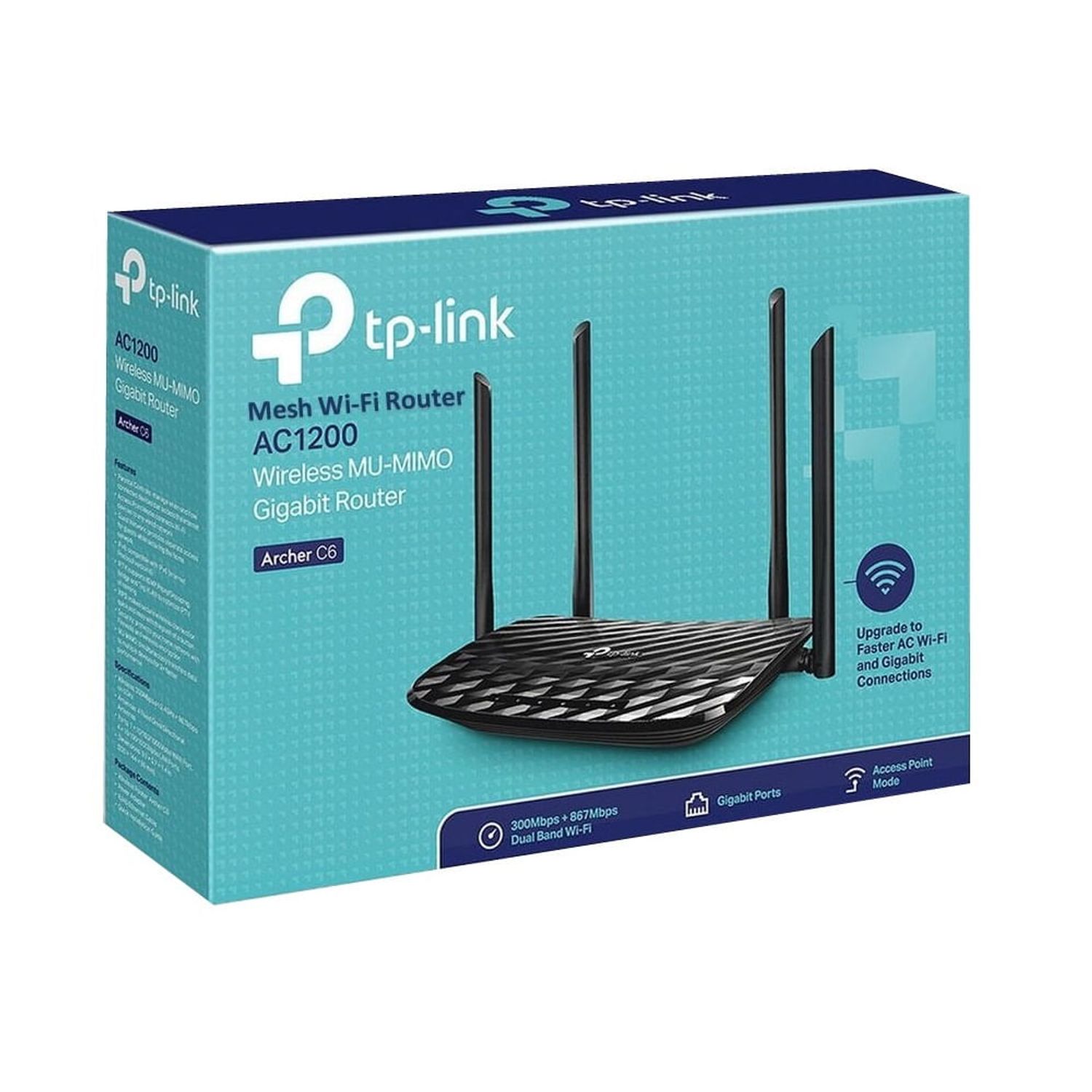 Router Mesh TP-Link Archer C6 Wireless Dual Band Gigabit AC1200 - Oechsle