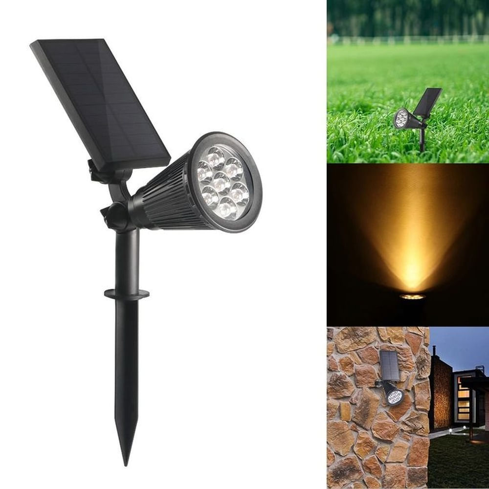 Luz LED Solar Estaca Recargable con Sensor para Jardin y Pared - Oechsle