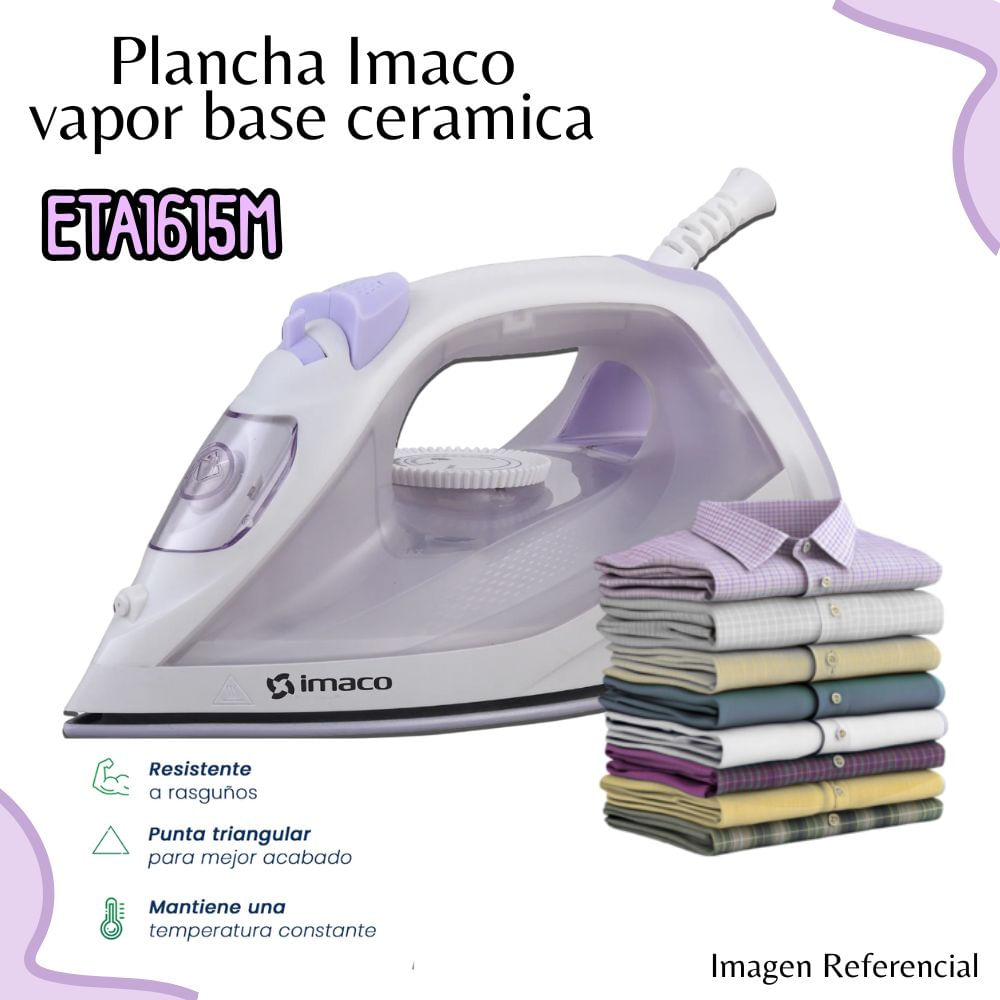 Plancha a Vapor Imaco de 1600W - ETA1615M - Oechsle
