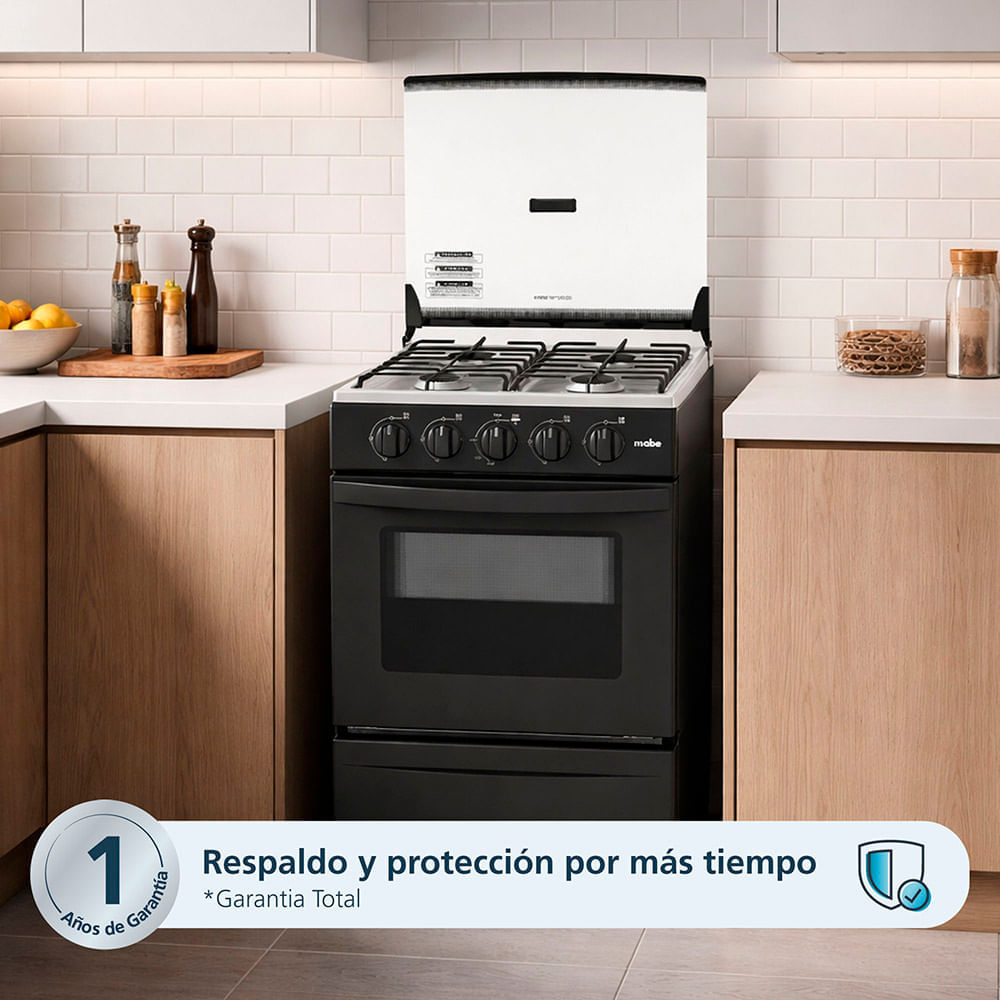 Cocina de Piso a Gas MABE 4 Quemadores EMP2000AN0 Negro - Oechsle