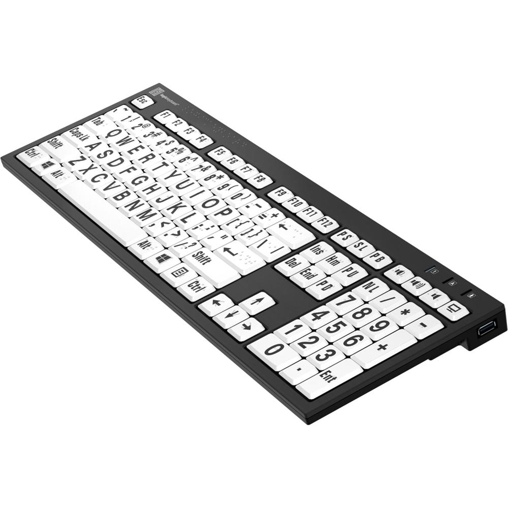 Logickeyboard Teclado Braille y de Letras Grandes Nero 104 Teclas ANSI ...