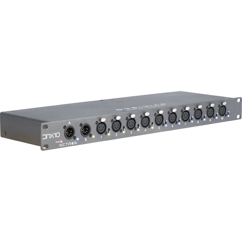 Obsidian Netron DMX10-5 Rackmount Splitter DMX 10 Puertos 5-Pin, A/B ...