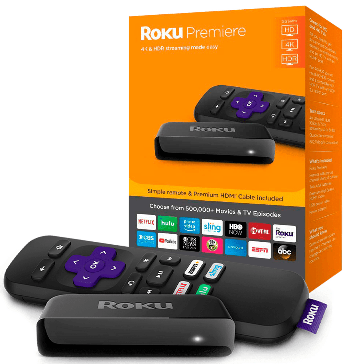 Roku Premiere HD 4K HDR Streaming Tv Alexa y Google Assistant - Oechsle