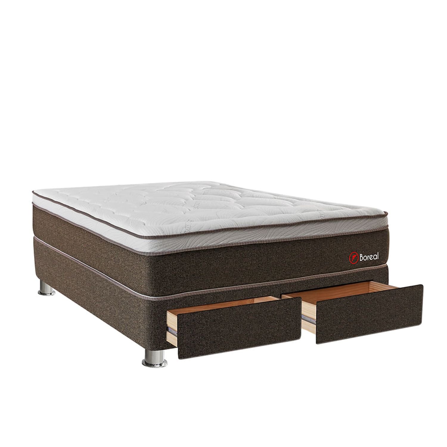 Cama 2 Cajones Boreal Pocket SS 2 Plazas | Oechsle - Oechsle