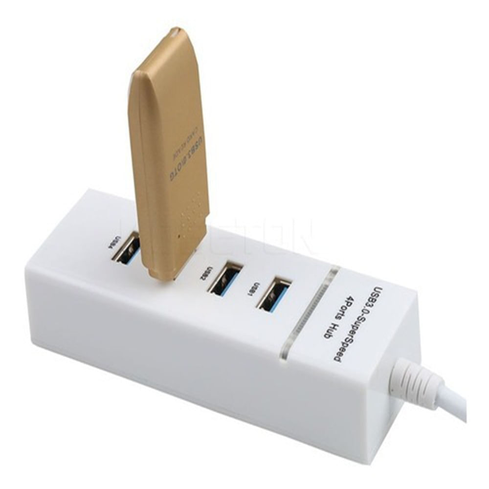 Adaptador Multipuerto 3.0 USB HUB 4 Puertos Alta Velocidad Pc Laptop | Oechsle - Oechsle
