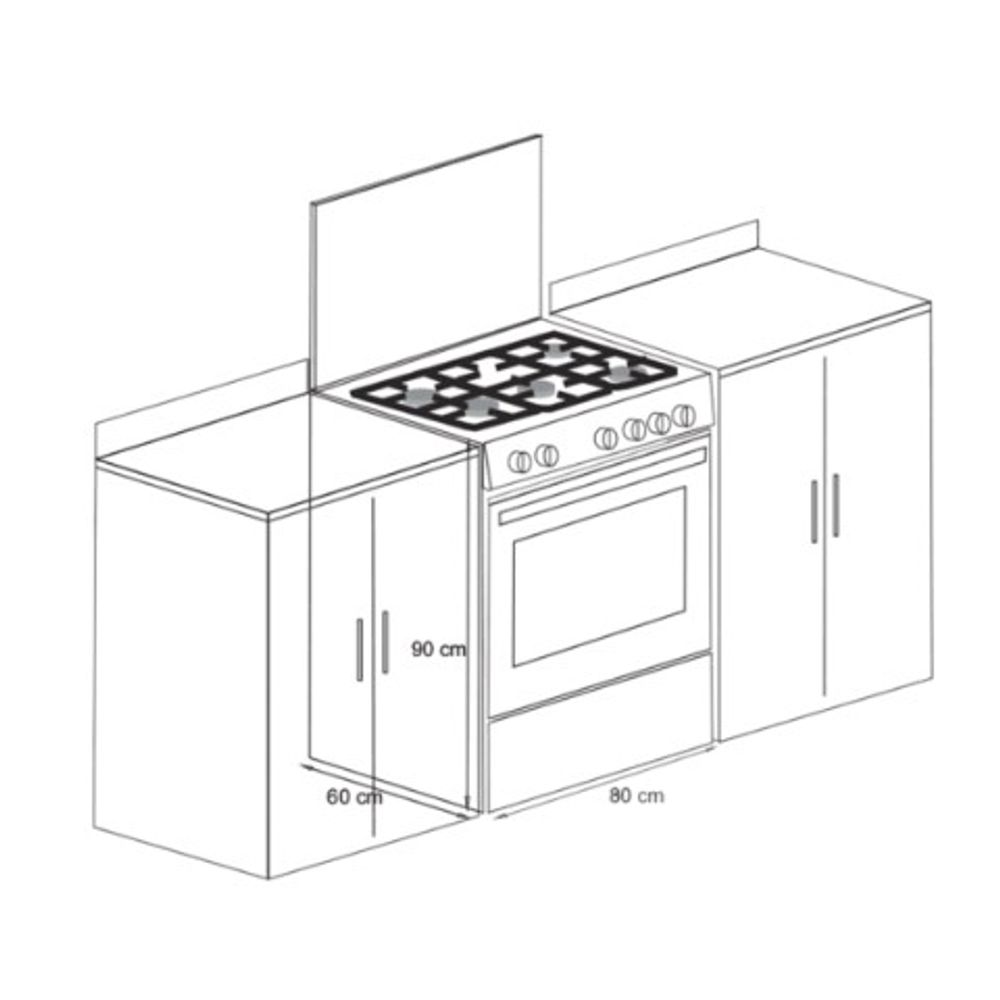 Klimatic Cocina Tremare 6 Hornillas Acero + Campana CK901NE Gris - Oechsle